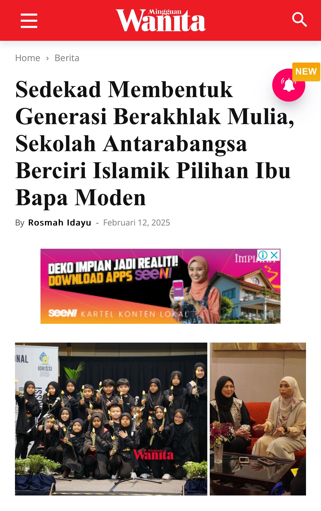 Sedekad Membentuk Generasi Berakhlak Mulia, Sekolah Antarabangsa ...